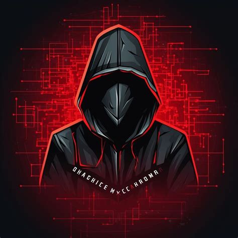 Premium Photo Hooded Hacker Logo Mascot