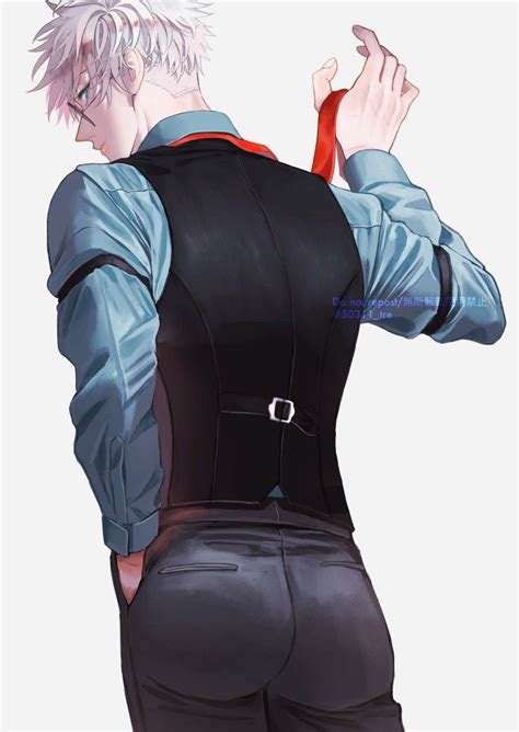 ˙⊹ ੈ 𝑮𝒐𝒋𝒐 𝑺𝒂𝒕𝒐𝒓𝒖 ੈ⊹˙ In 2024 Anime Guys Shirtless Handsome Anime