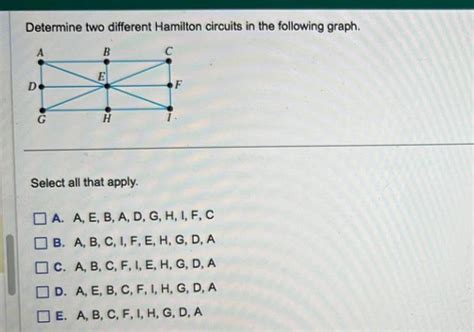 Answered Determine Two Different Hamilton Circuits In The Following
