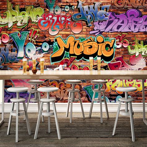 Brick Graffiti Wallpaper Hd 3d Brick Wall Red Graffiti Art Abstract