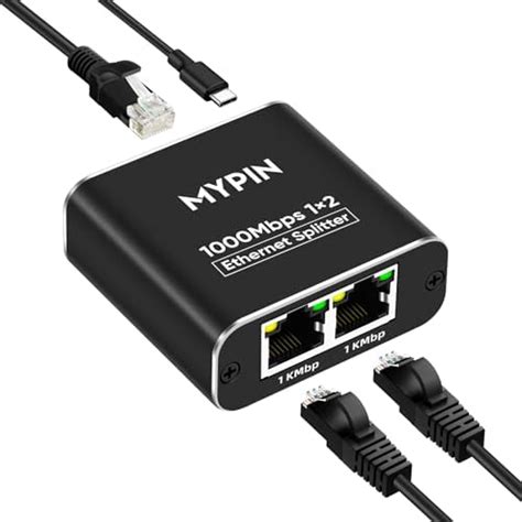 gigabit ethernet splitter 1 to 2 high speed 1000mbps with