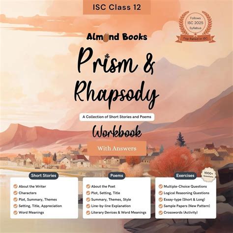 English Almond Books Isc Class 12 Prism And Rhapsody Workbook At ₹ 499