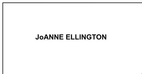 Obituary Joanne Ellington