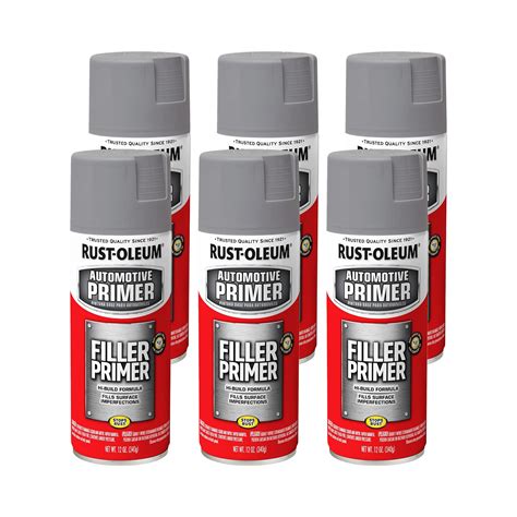 Rust Oleum Automotive Filler Primer Spray Grey G Hi Build Formula Fills Imperfections