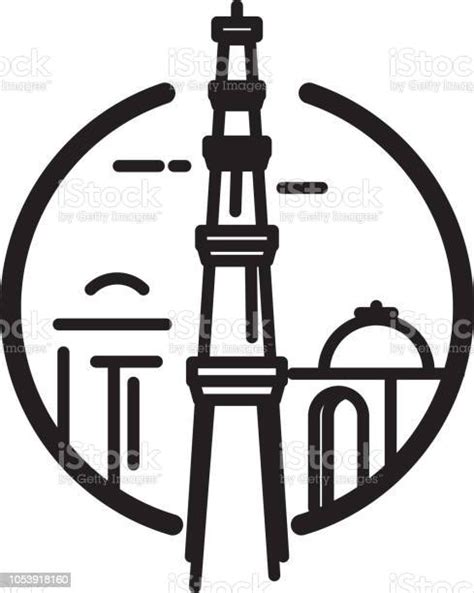 Qutub Minarmehrauli델리 도시 아이콘 0명에 대한 스톡 벡터 아트 및 기타 이미지 0명 건축 건축물