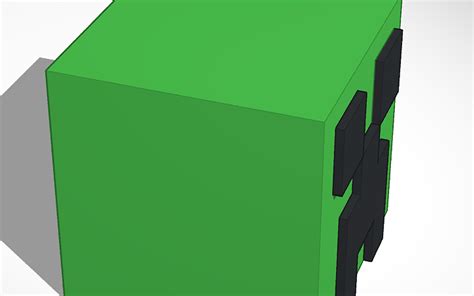 3d Design Minecraft Heads Creeper Tinkercad