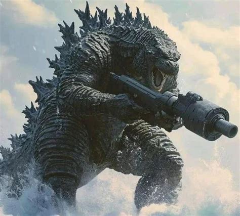 Godzilla Wielding A Rocket Launcher R Hardimages