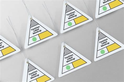 Triangle Label Tag Psd Mockup Graphic By Prextheme · Creative Fabrica