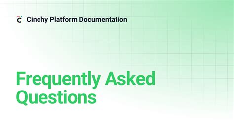 Frequently Asked Questions Cinchy Platform Documentation