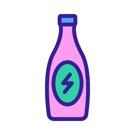 vector de icono de bebida energética ilustración de símbolo de contorno aislado Vector