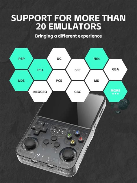 Console de jeu portable rétro NOIR écran IPS 3 5 pouces 64 Go de