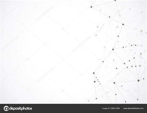 Abstract Geometric Connecting Dots Lines Connection Science Digital Technology Background Stock