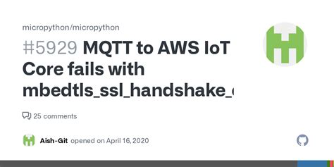 Mqtt To Aws Iot Core Fails With Mbedtlssslhandshakeerror · Issue