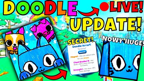 🔴live Sekretne Pety😱🎨doodle Update🎨 W Pet Simulator X Konkursy