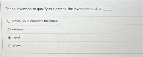 Solved For An Invention To Qualify As A Patent The