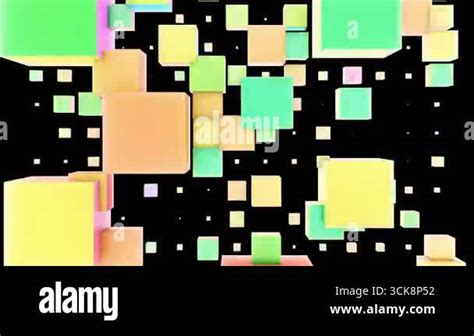 Colorful 3d Cubes Floating In Space Stock Video Footage Alamy