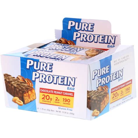 Pure Protein Chocolate Peanut Caramel Bars 6 Bars 176 Oz 50 G