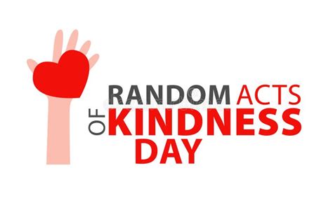 Random Acts Of Kindness Day Emblem Isolated Vector Illustration World