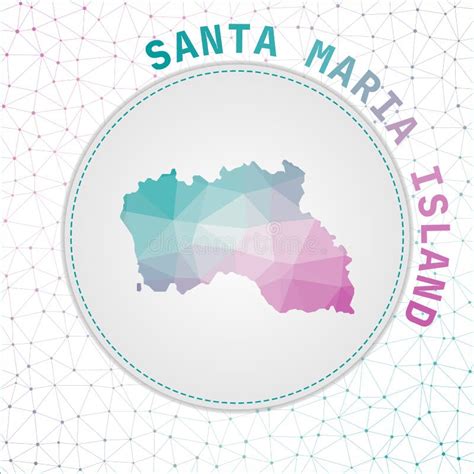 Vector Polygonal Santa Maria Island Map Stock Vector Illustration Of