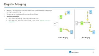 Asic Synthesis Optimizations And Settings Part Pdf