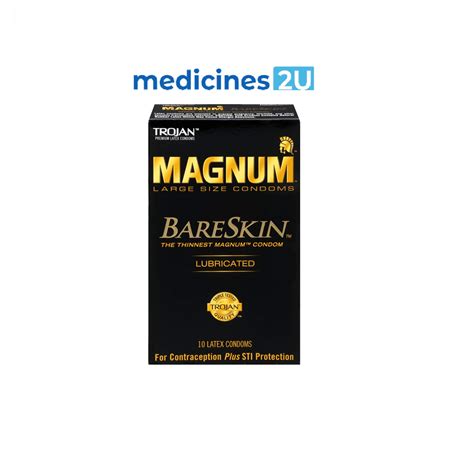 Trojan Magnum Large Bare Skin And Lubricated Condoms Pack Of 10