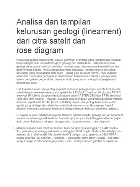 Analisa Dan Tampilan Kelurusan Geologi Pdf