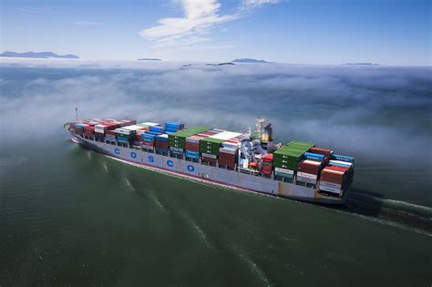 COSCO Container Ship Peak Aerials