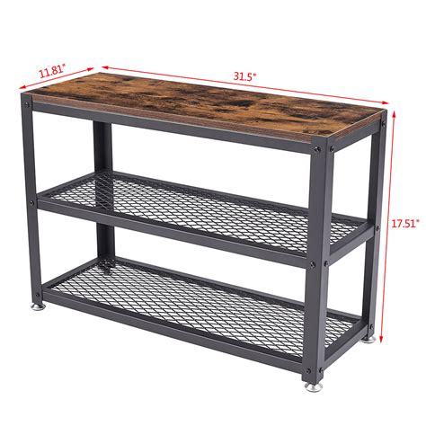 New 31″ Metal Coffee Table With Wooden Tabletop And 2 Layer Storage
