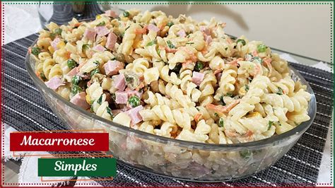 MACARRONESE SIMPLES FÁCIL E DELICIOSA SALADA DE MACARRÃO YouTube