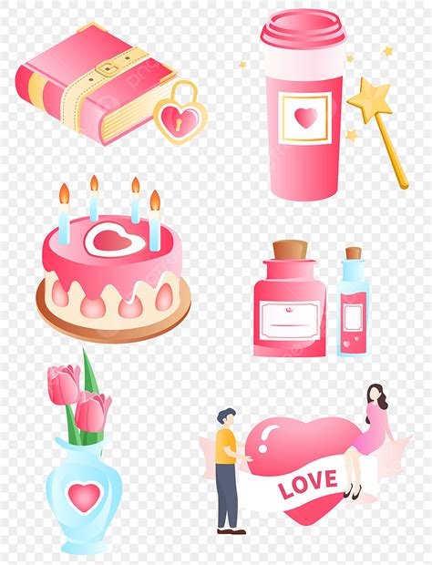 Love Valentines Day Vector Png Images Love Valentines Day Pink Cute