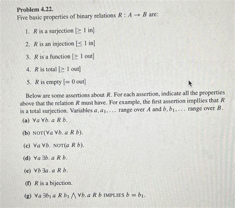 Solved Problem 4 22 Five Basic Properties Of Binary Chegg