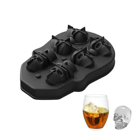 Ice Cube 10 Cavity Silicone 3d Tray Skeleton Head For Ice Cubes