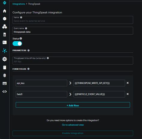 Particle Console Integration With Thingspeak Integrations Particle