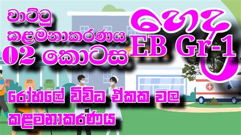 වාට්ටු කළමනාකරණය 02 කොටස රෝහලේ විවිධ ඒකක වල කළමනාකරණය හෙද Eb Gr 1