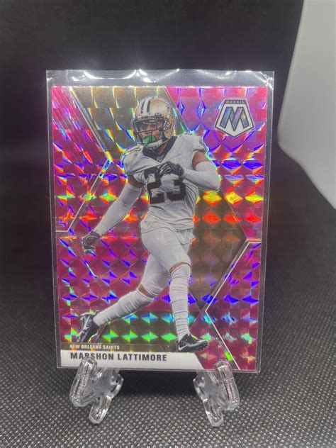 Marshon Lattimore 2020 Panini Mosaic 148 Pink Camo New Orleans Saints
