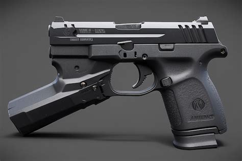 Premium Photo Compact Subcompact Pistol With Double Stack Magazine And Ambidextrous Controls