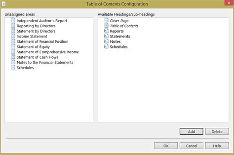 Configuring The Cover Page And Table Of Contents
