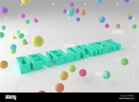 Development Business Conceptual Colorful 3d Rendered Words Cgi