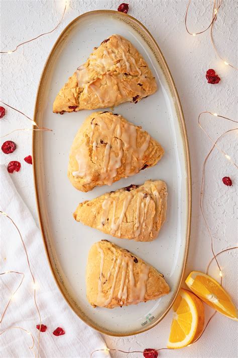 Orange Cranberry Scones — The Yummy Vegan