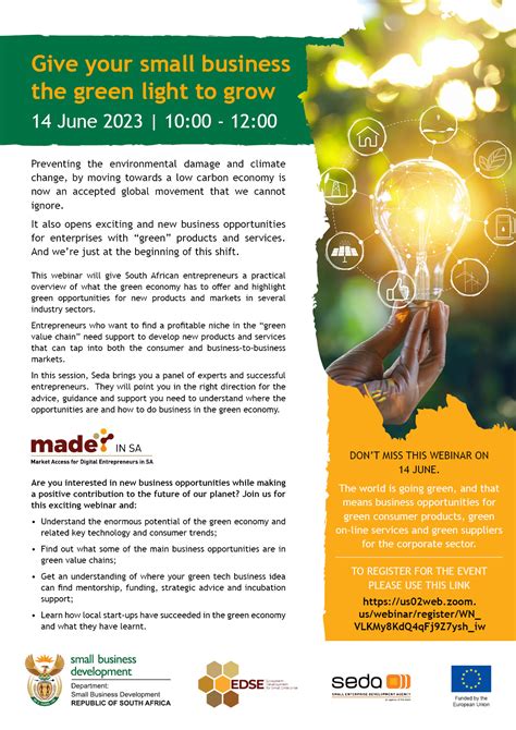 Green Economy Event Department Of Small Business Development