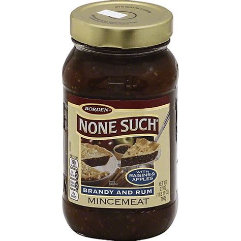Borden None Such Mincemeat Brandy And Rum With Raisins And Apples Pie