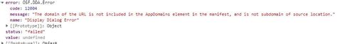 displaydialogasync throwing an error in outlook on the web · issue