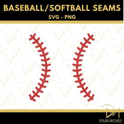 Baseball Softball Seams Svg Etsy