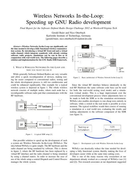 Wireless Networks In The Loop Speeding Up Gnu Radio Cel Kit