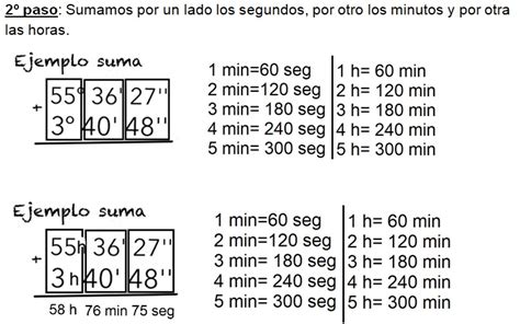 Suma Y Resta Sistema Sexagésimal Paso A Paso