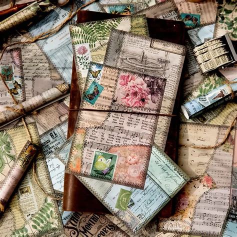 Vintage Scrapbook Paper Pack Diy Decorative Background Paper Temu