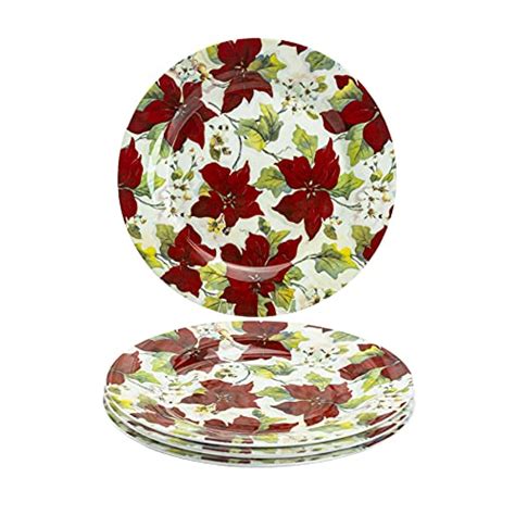Grace Teaware Poinsettia Floral Bone China Dessert Salad Plate 7 5 Inch