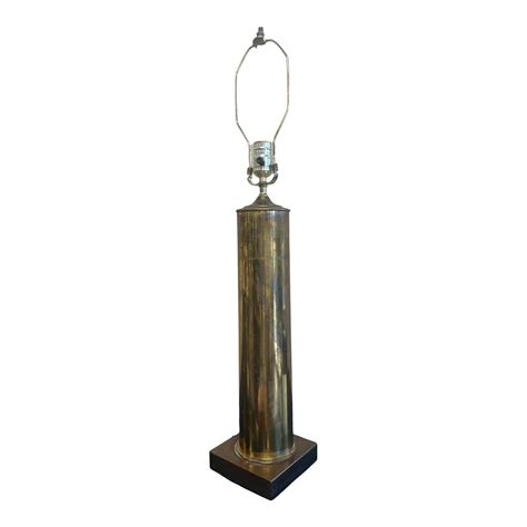 Mid 20th Century Trench Art Style Artillery Shell Lamp With Square
