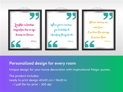 Imprimibles De Arte Tríptico Citas Motivacionales Mágicas Etsy España