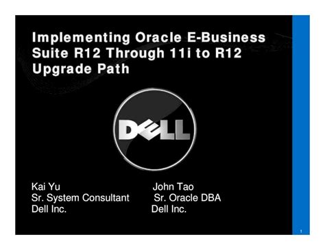 Pdf Implementing Oracle E Business Suite R12 Through 11i To · Pdf Filedell Confidential 1